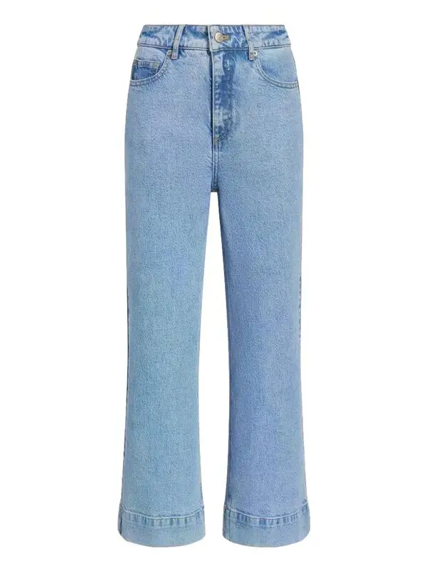 Cinq À Sept Joey Cropped Wide-leg Jeans - Blue