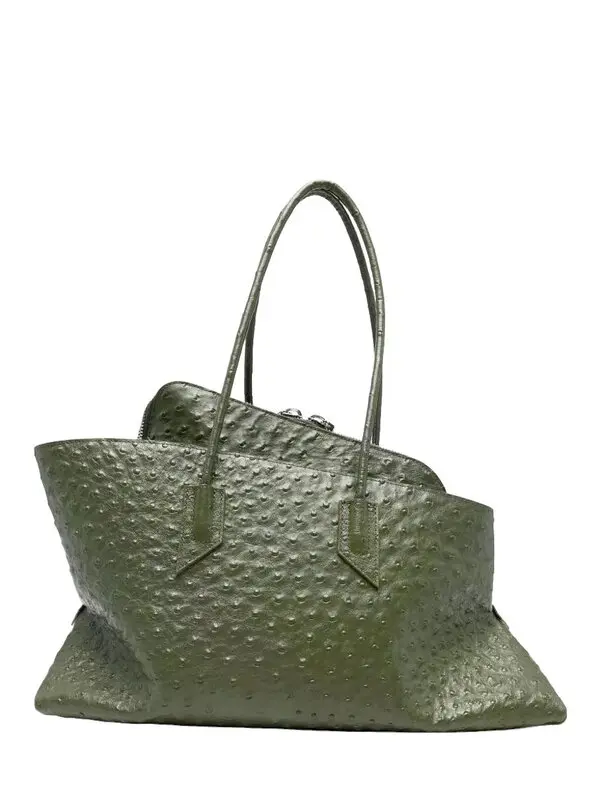 Attico Medium La Passeggiata Leather Tote Bag - Green