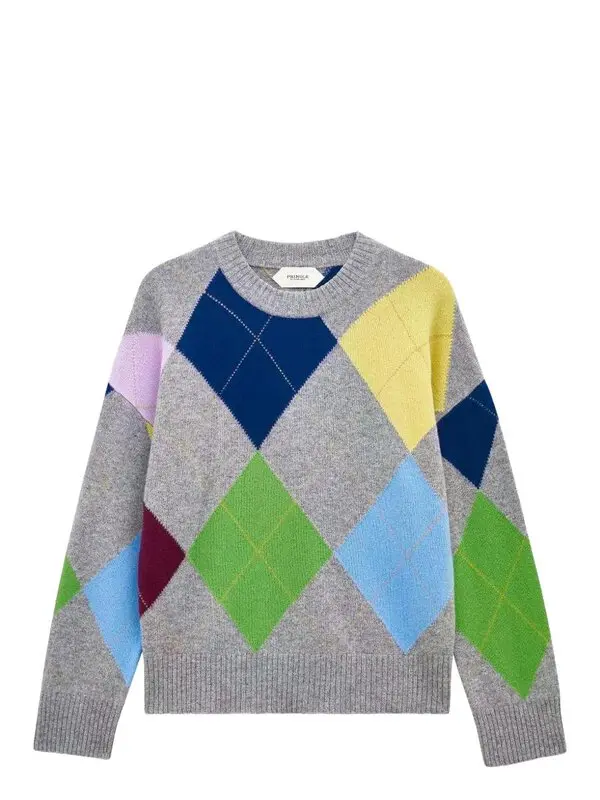 Pringle Of Scotland Argyle Crew-neck Sweater - Grey