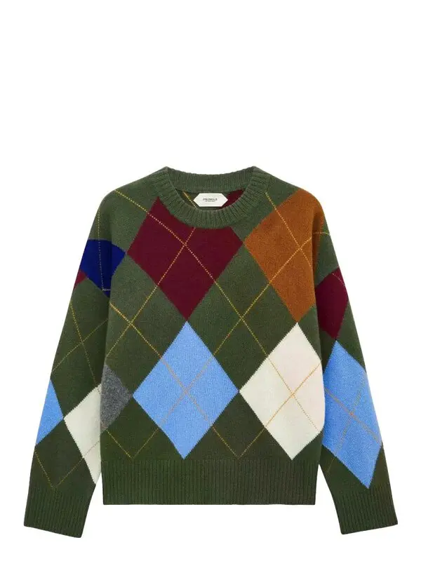 Pringle Of Scotland Argyle Crew-neck Sweater - Green