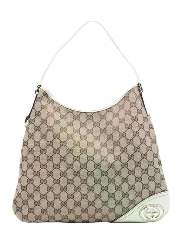 Gucci Gg Canvas New Britt Hobo Bag - Brown