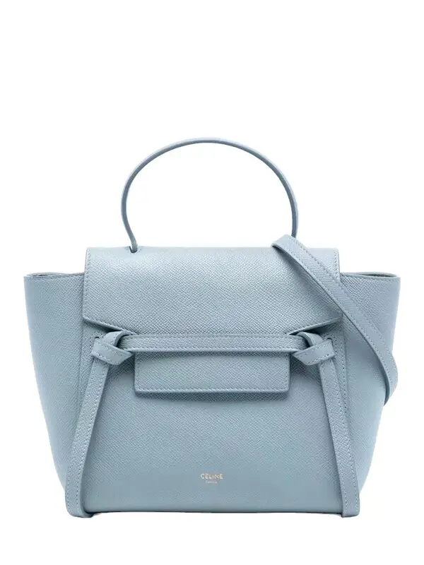 Celine 2019 Nano Grained Calfskin Belt Bag Satchel - Blue