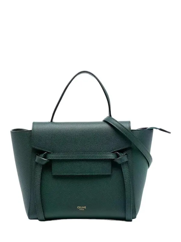 Celine 2019 Nano Grained Calfskin Belt Bag - Green