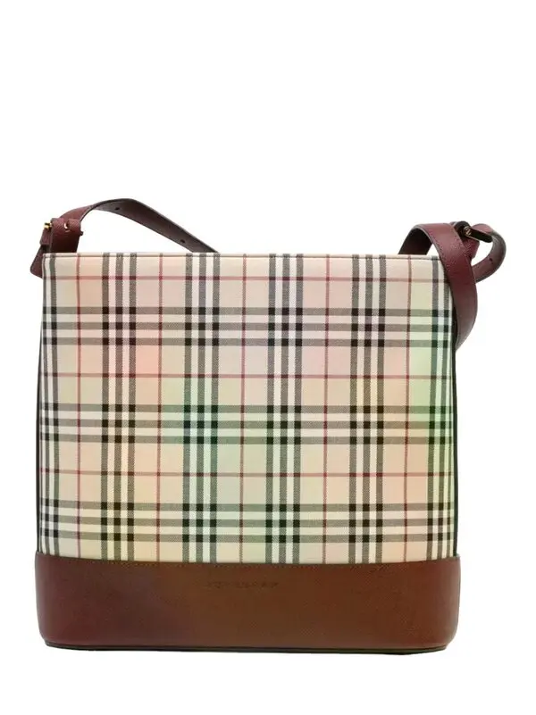 Burberry House Check Canvas Shoulder Bag - Brown