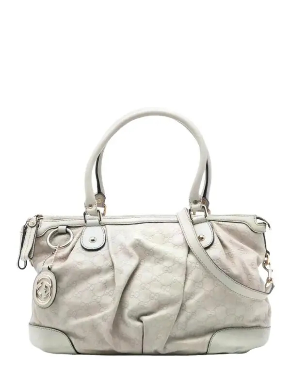 Gucci Ssima Sukey Satchel - White