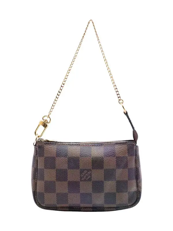 LOUIS VUITTON 2018 Damier Ebene Mini Pochette Accessoires Handbag - Brown