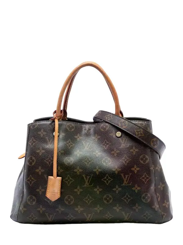LOUIS VUITTON 2014 Monogram Montaigne Mm Satchel - Brown