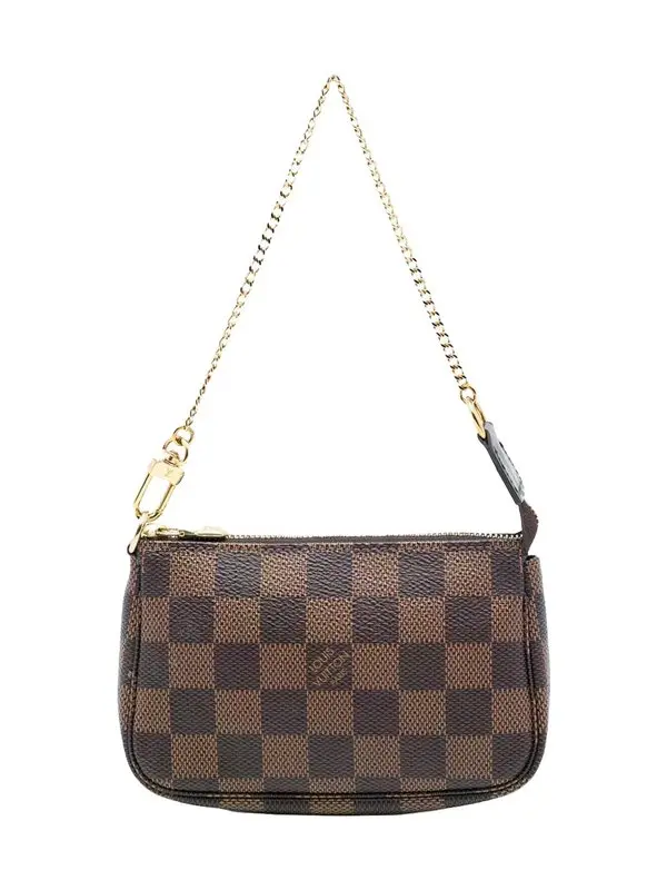 LOUIS VUITTON 2019 Damier Ebene Mini Pochette Accessoires Handbag - Brown