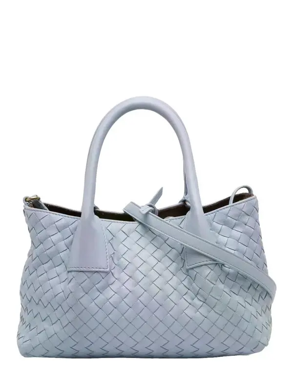 Bottega Veneta Small Intrecciato Pinacoteca Tote - Blue
