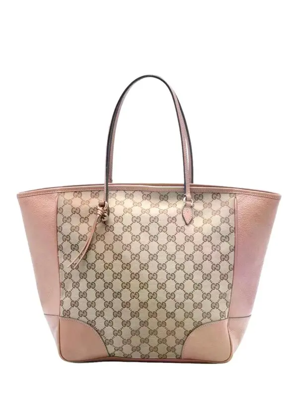 Gucci Gg Canvas And Leather Bree Tote Bag - Pink