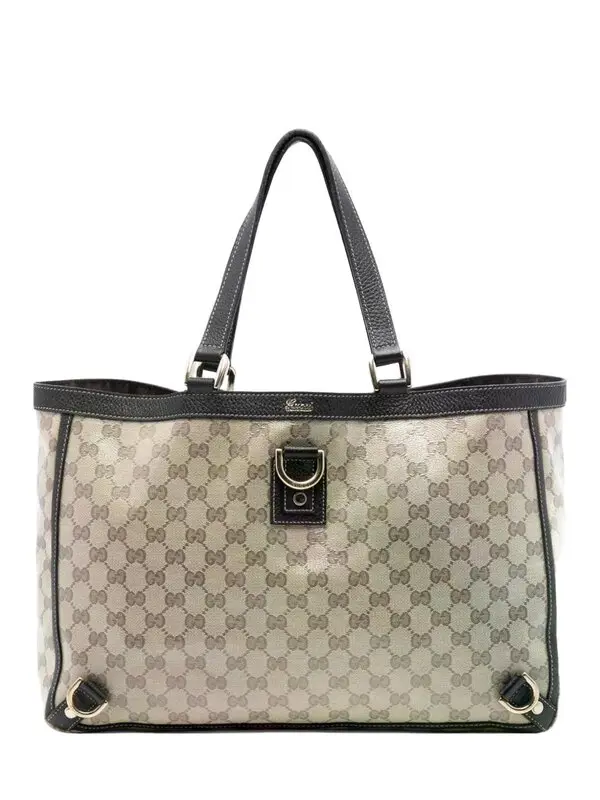 Gucci Gg Crystal Abbey D-ring Tote Bag - Brown