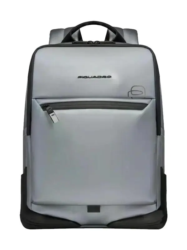 PIQUADRO 15.6-inch Zip-up Computer Backpack - Grey