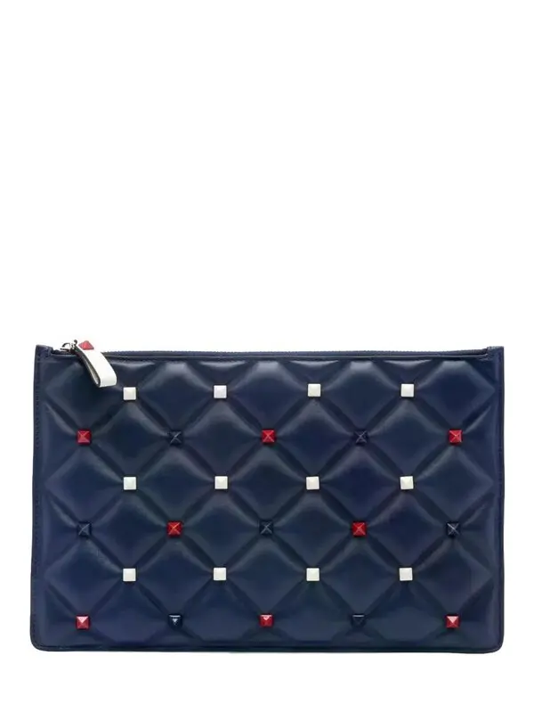 Valentino Garavani Candystud Nappa Clutch Bag - Blue