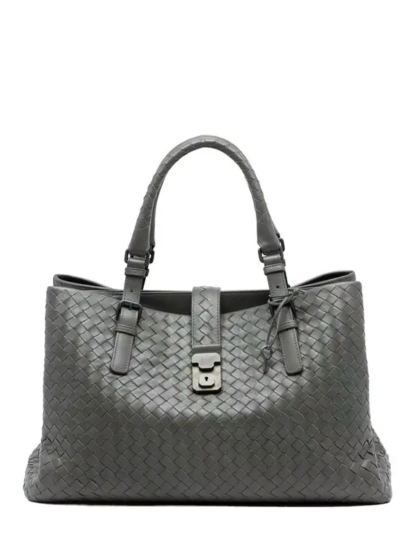 Bottega Veneta 2012-2025 Medium Nappa Intrecciato Roma Tote Bag - Grey