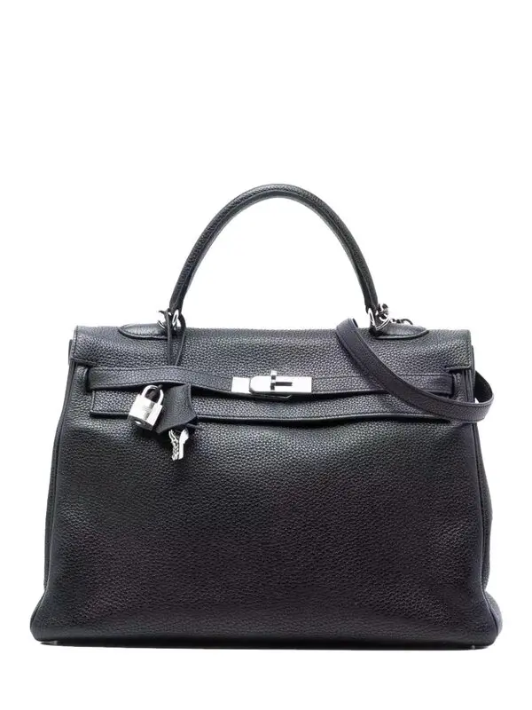 Hermès 2010 Togo Kelly Ii Retourne 35 Satchel - Black
