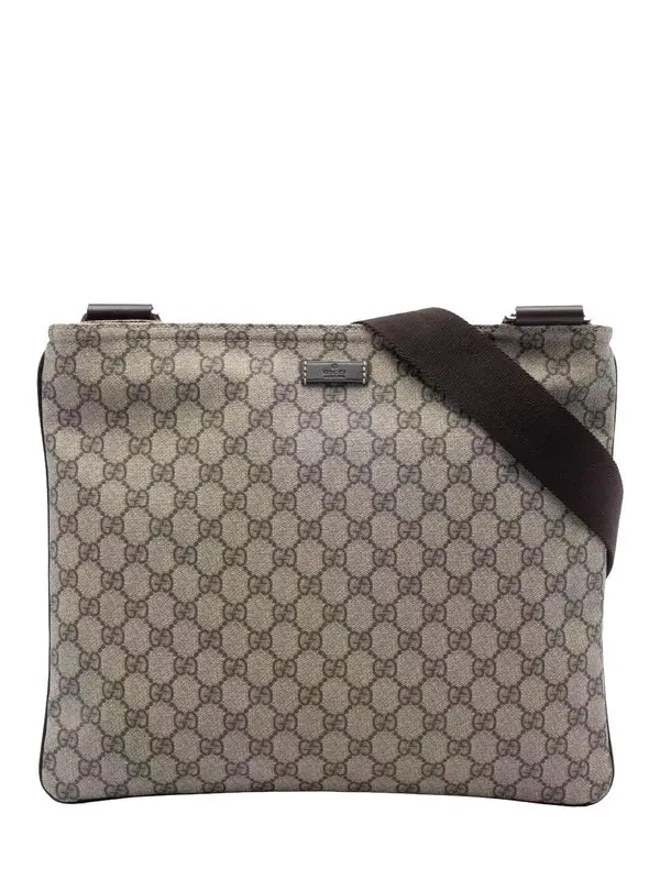 Gucci Gg Supreme Crossbody Bag - Brown