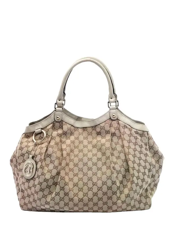 Gucci Large Gg Canvas Sukey Tote Bag - Brown