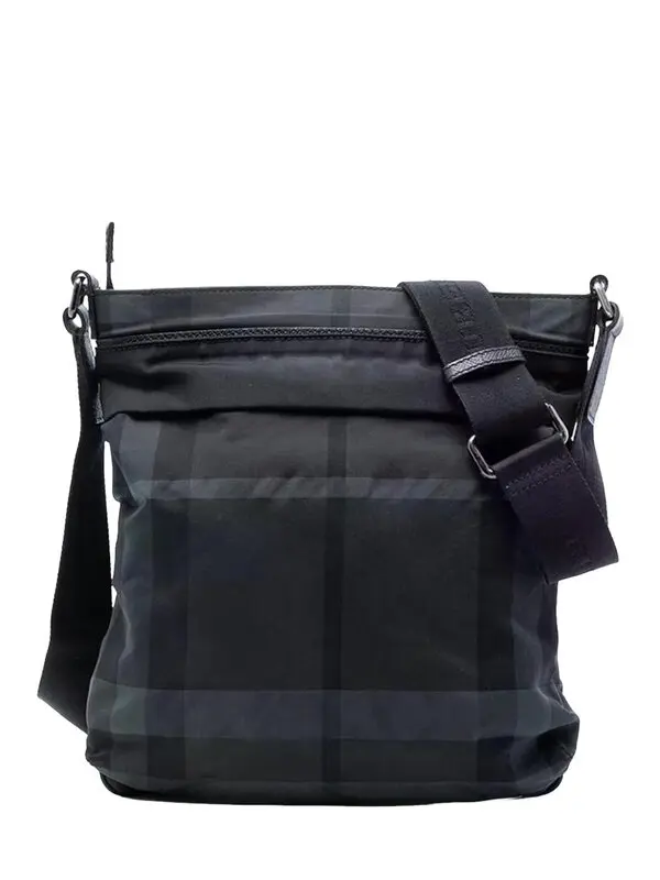 Burberry Smoke Check Nylon Crossbody Bag - Grey