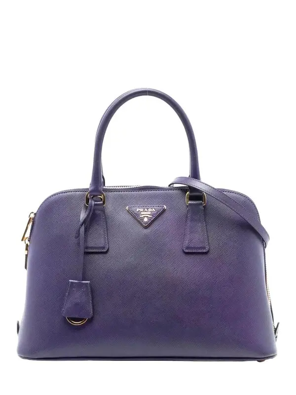 Prada Saffiano Lux Promenade Satchel - Purple