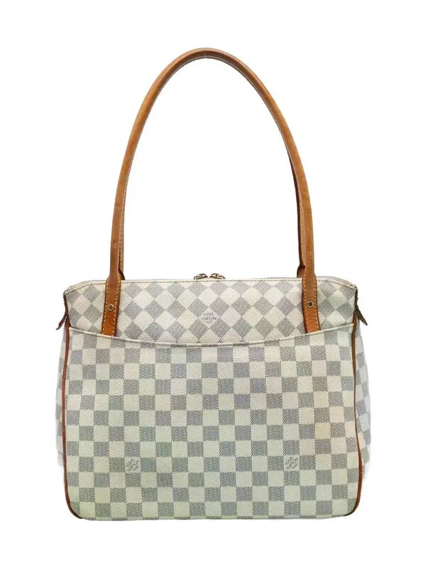 LOUIS VUITTON 2011 Damier Azur Figheri Pm Shoulder Bag - White