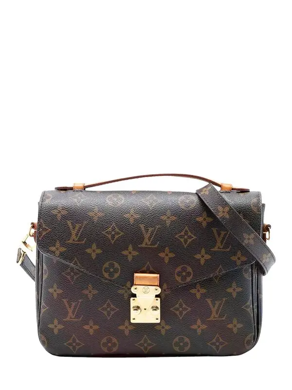 LOUIS VUITTON 2016 Monogram Pochette Metis Satchel - Brown