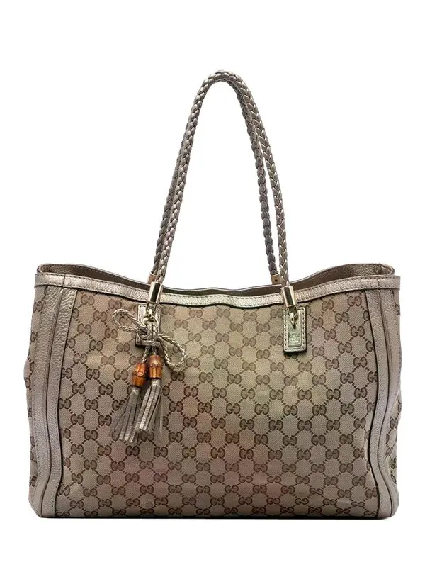 Gucci Medium Gg Canvas Bella Tote - Brown