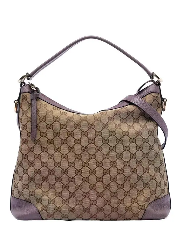 Gucci Gg Canvas Miss Gg Hobo Satchel - Brown