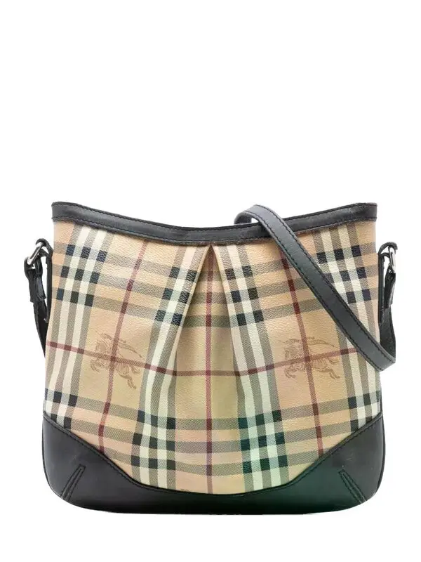 Burberry Haymarket Check Crossbody Bag - Brown