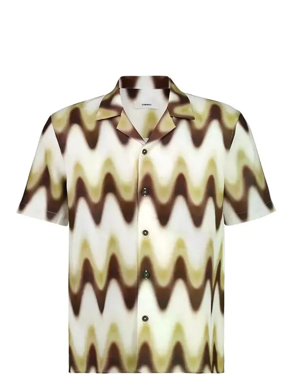 HOMME Wave Gradient Slim Shirt - Neutrals