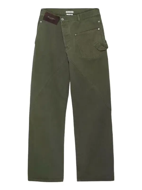 JW Anderson Logo-patch Twisted Jeans - Green