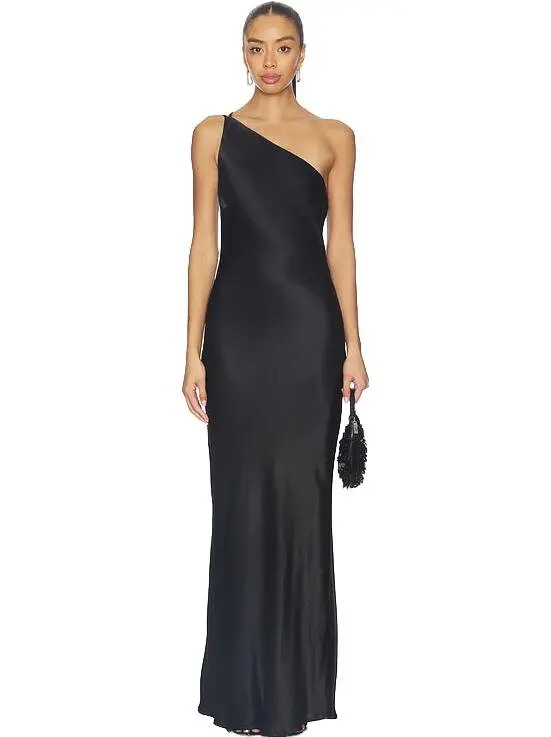 SNDYS. Aubrey Cowl Back Maxi Dress - Black