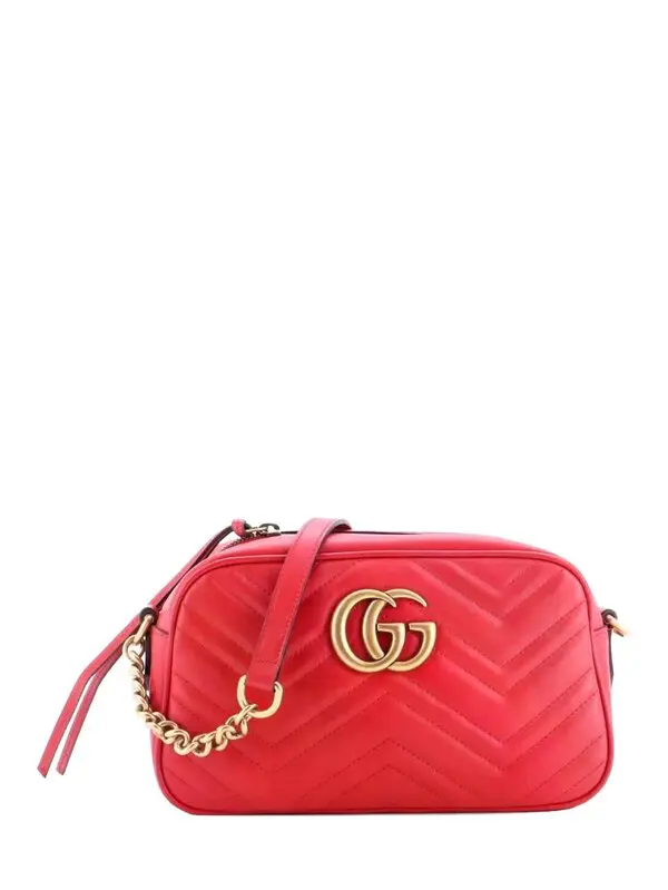 Gucci Gg Marmont Mini Shoulder Bag - Red