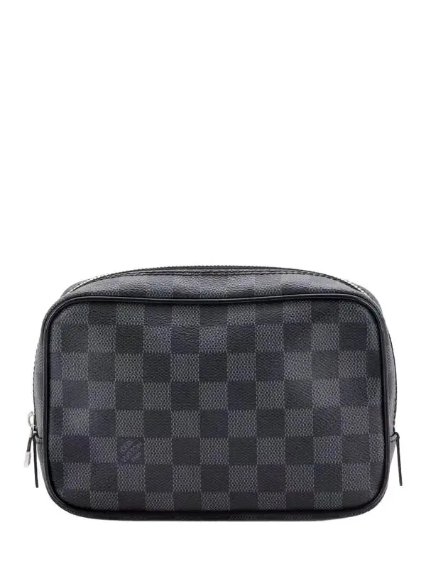 LOUIS VUITTON Toiletry Damier Graphite Pm Pouch - Black