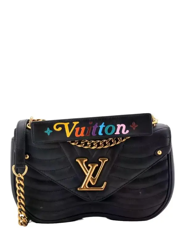 LOUIS VUITTON New Wave Chain Bag Quilted Leather Mm - Black