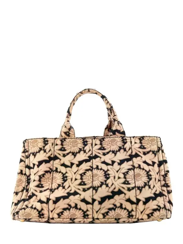 Prada Canapa Printed Canvas Large Tote Bag - Multicolour