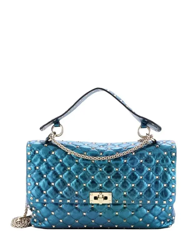 Valentino Garavani Rockstud Spike Large Flap Bag - Blue