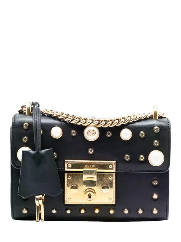 Gucci Leather Padlock Crossbody Bag - Black