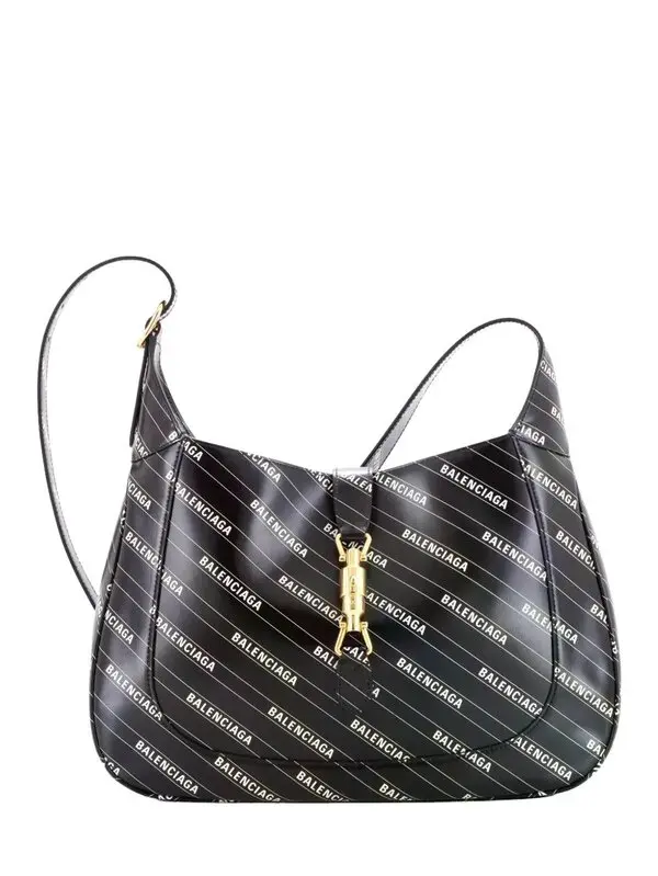 Gucci X Balenciaga The Hacker Project Jackie 1961 Printed Hobo - Black