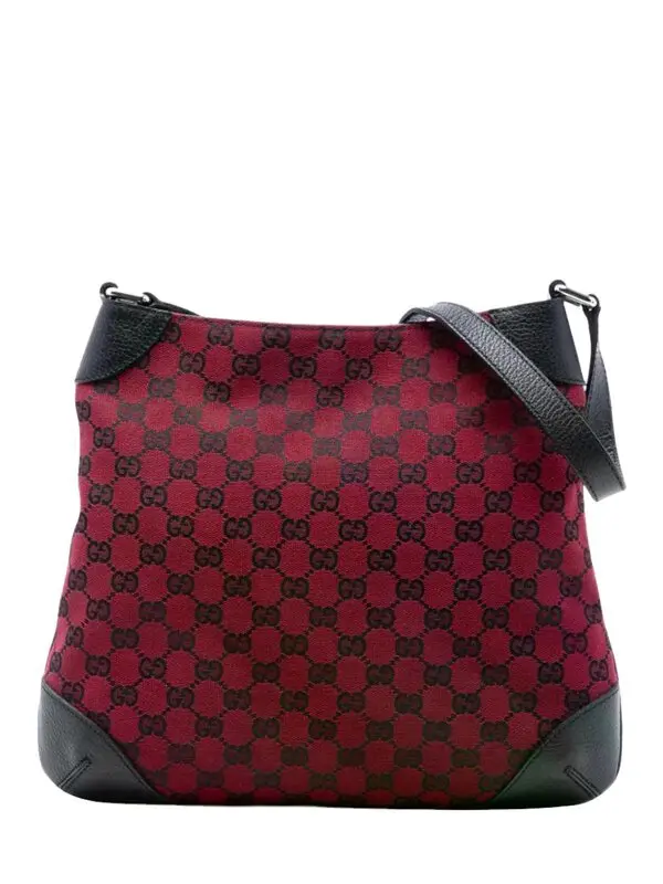 Gucci Gg Canvas Shoulder Bag - Red
