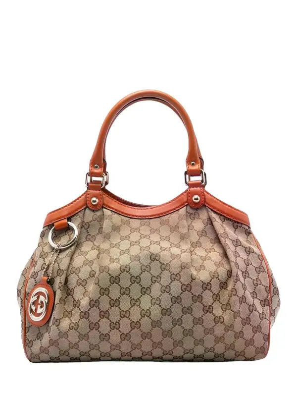 Gucci Gg Canvas Sukey Tote Bag - Brown