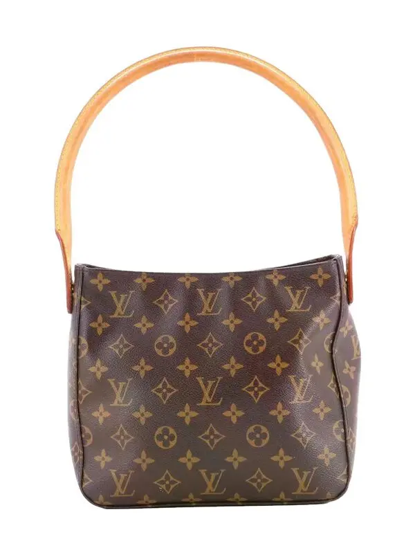 LOUIS VUITTON Looping Handbag Monogram Canvas Mm Satchel - Brown