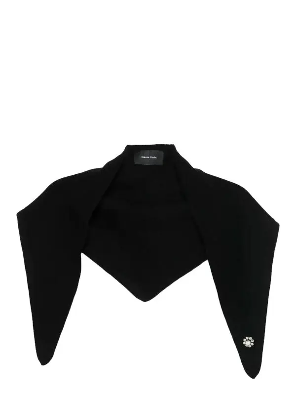 Simone Rocha Embellished Neckerchief - Black
