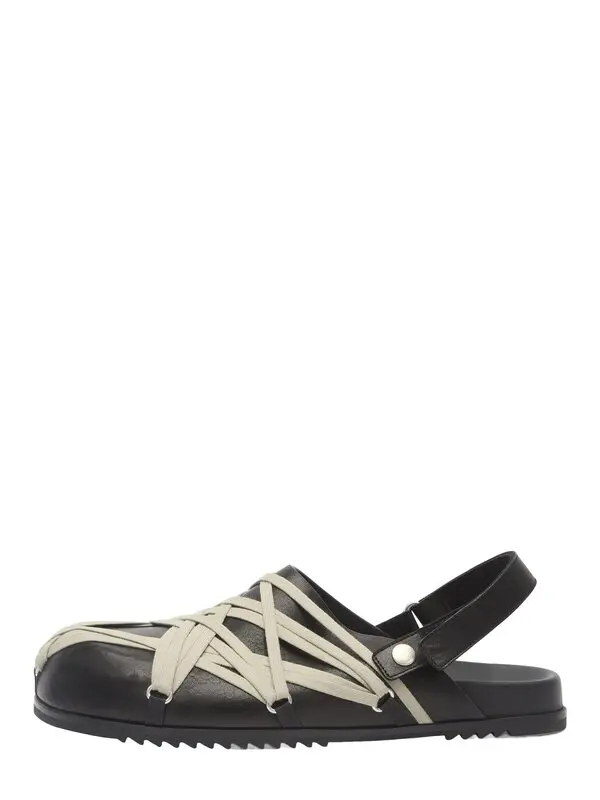 Rick Owens Megalace Slip On Mule - Black