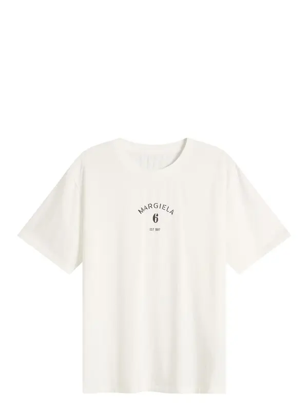 MAISON MARGIELA Margiela 6 Printed T-shirt - Off White