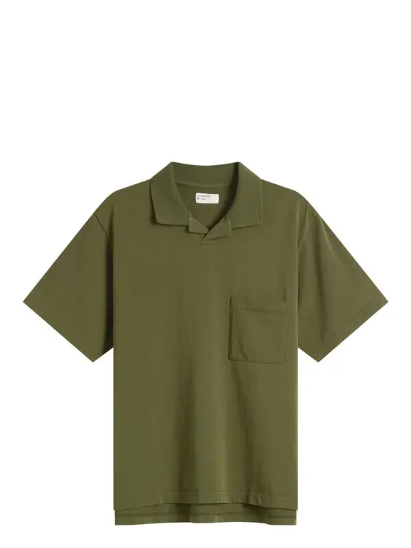 Universal Works Rugby Jersey Oversized Vacation Polo - Olive