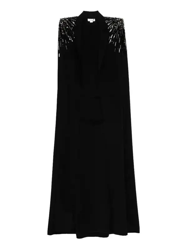 Zuhair Murad Crystal-embellished Cape - Black