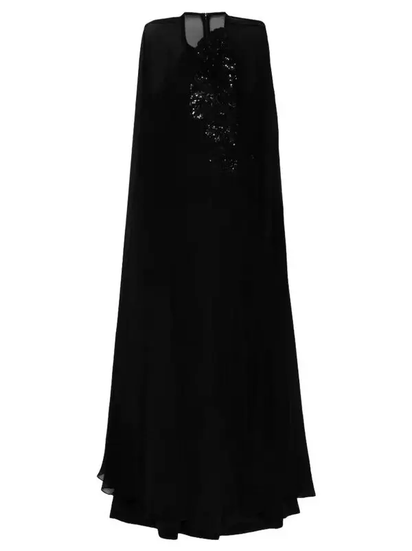Elie Saab Sequin-embellished Maxi Gown - Black