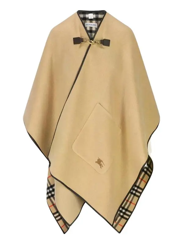 Burberry Checked Patch-pocket Cape - Neutrals