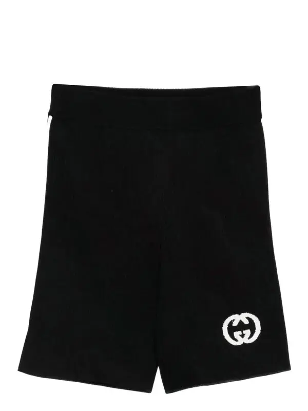 Gucci Logo-motif Knit Shorts - Black