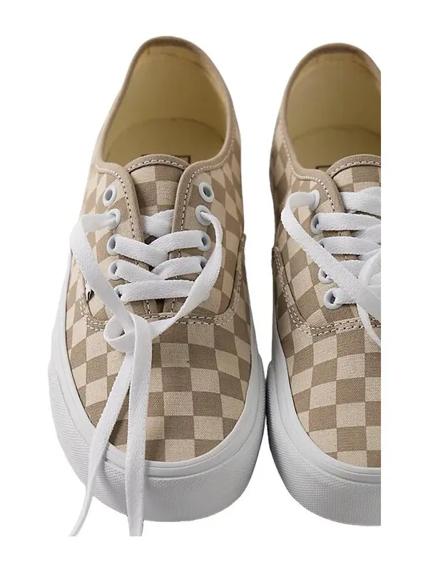 VANS Authentic Checkerboard Sneakers - Aluminum/oatmeal